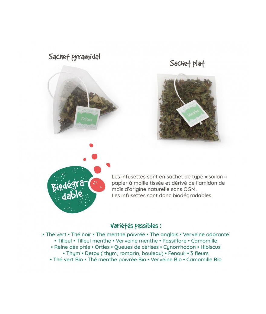 Thé et tisane en boîte cube - Made in France