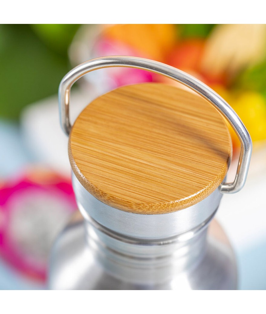 Gourde acier inoxydable et bambou 800 ml