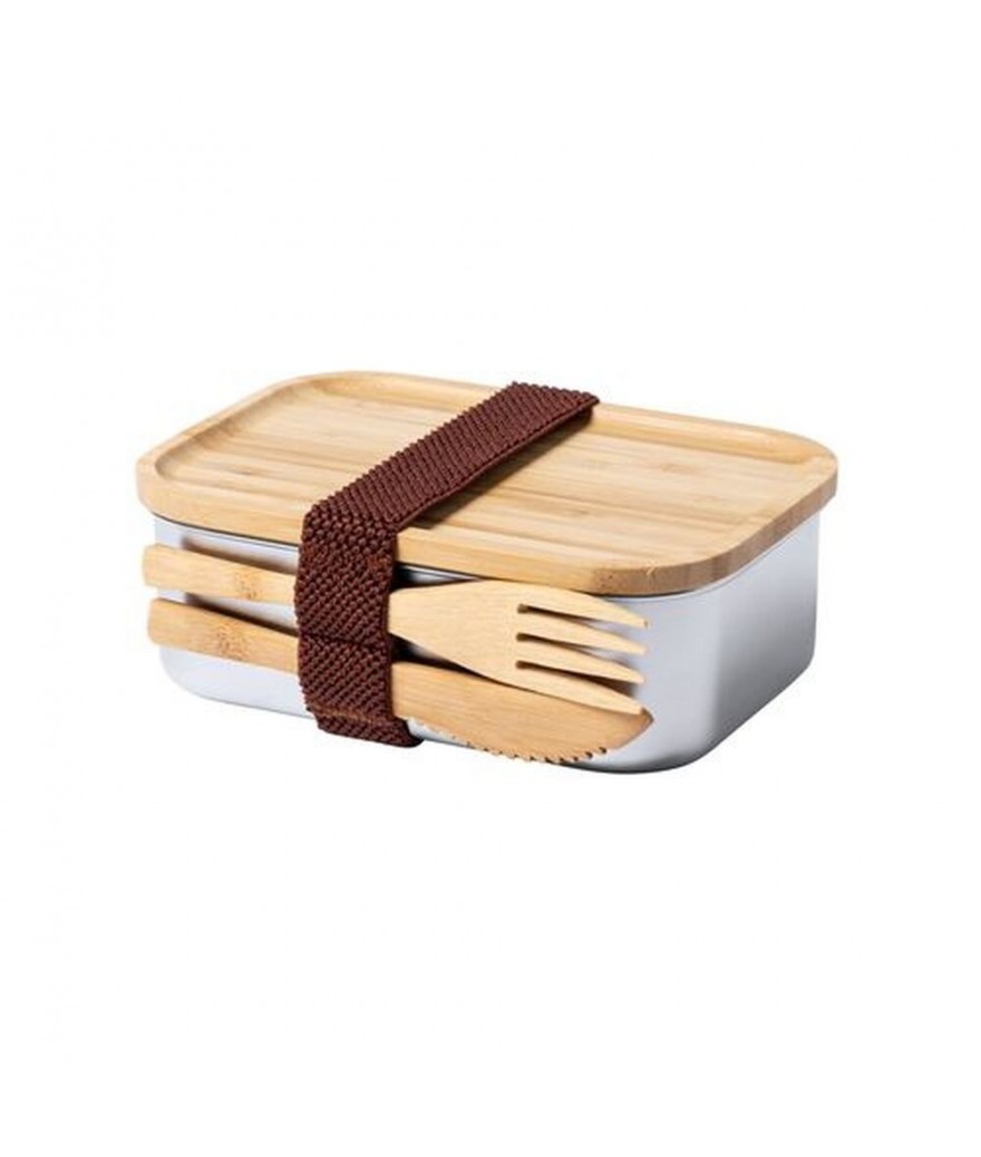Lunch box acier & bambou 600 ml
