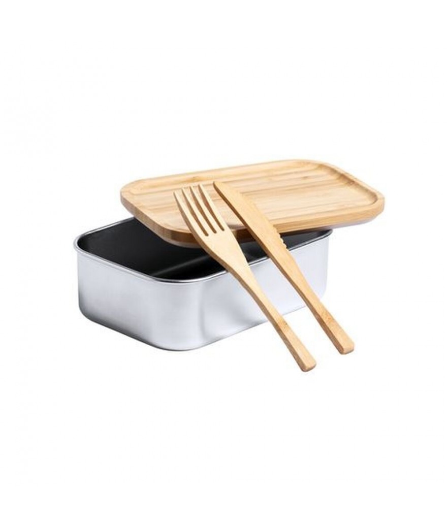 Lunch box acier & bambou 600 ml
