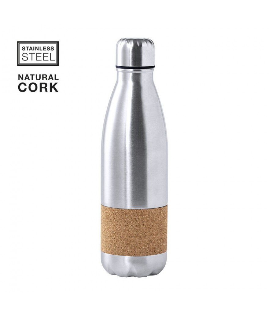 Bouteille gourde acier inoxydable et liège 750 ml